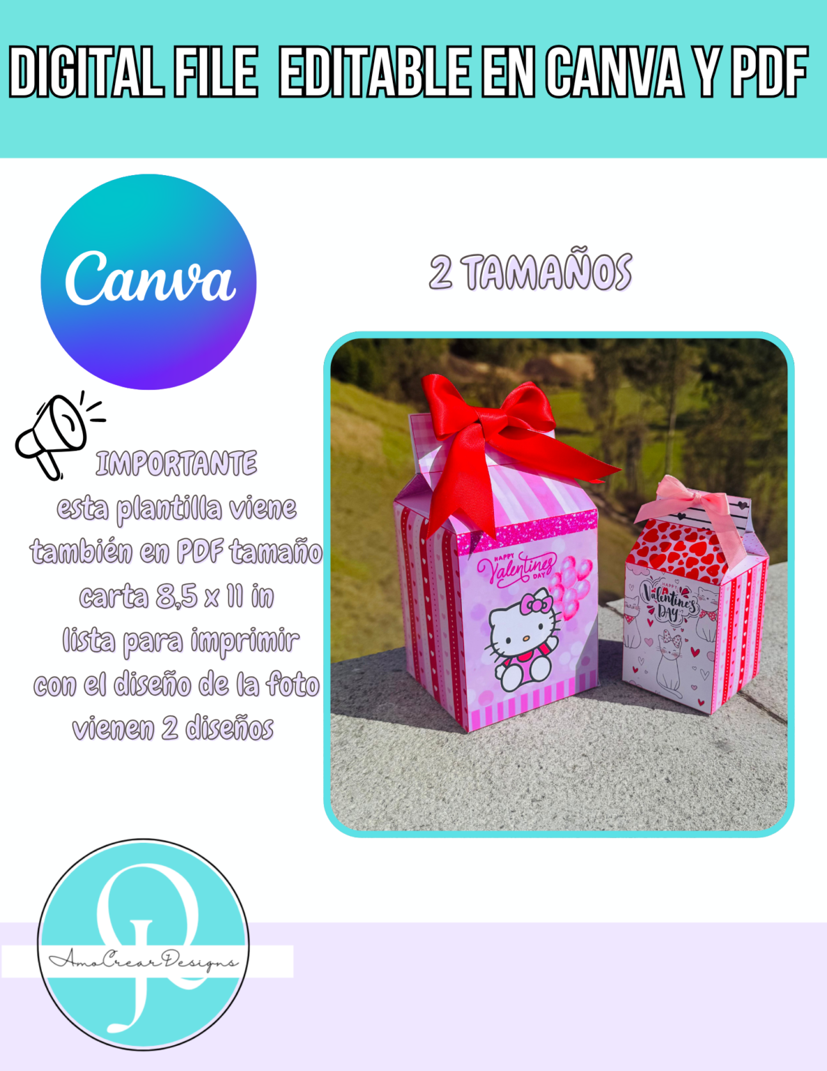 MILK BOX / EDITABLE EN CANVA / DISEÑOS LISTOS EN PDF TAMBIEN / DIGITAL ...